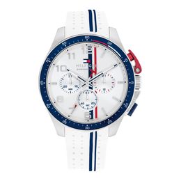 Tommy Hilfiger Uhr 'BANK' Herren Gr&ouml;&szlig;e One Size navy / rot / wei&szlig;
