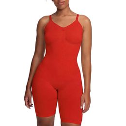 Cfab (formerly Creamy Fabrics) Shaping Bodysuit 'Bodysuit Sculpting Shapewear mit Shorts' female Red size L
