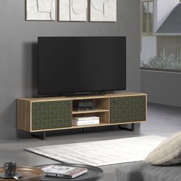 TV-Board Places of Style, gr&uuml;n, Sideboards, "Ferretti", TV-Tisch mit besonderer Fr&auml;sung - F&uuml;&szlig;e und Griffe aus Metall