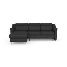 Sit & More Ecksofa SIT & MORE, B:257cm H:84cm T:166cm, schwarz, Wohnzimmer, Sofas, "Freetown L-Form", inklusive Kopfteilverstellung und komfortablem Federkern