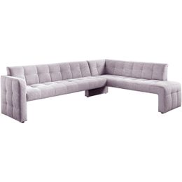Essbank, B:265cm H:83cm T:199cm, rosa, exxpo - SOFA FASHION, K&uuml;che, Sitzb&auml;nke, "Barista, bequem und elegant, hohe Bodenfreiheit", Eckbank Barista