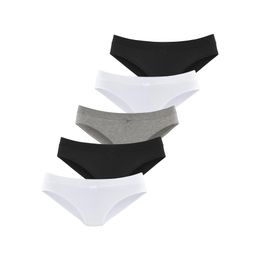 Vivance Damen Jazz-Pants Slips, Gr. 48, schwarz-wei&szlig;, Single Jersey, Obermaterial: 95% Baumwolle, 5% Elasthan, meliert, unifarben, Unterhosen, mit
