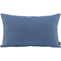 HOCK Dekokissen H.O.C.K., B:30cm H:10cm L:50cm, blau, Baumwolle, Polyester, Dekokissen_Sitzkissen_Kissenh&uuml;llen, "Miss Dots Kissen", mit Punkten,