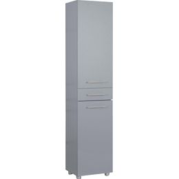 Hochschrank Optifit, B:40cm H:183,7cm T:34,6cm, blau, Holzwerkstoff, Badezimmer, Schr&auml;nke, "Bern"