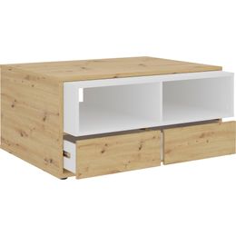 Couchtisch FMD, B:91,8cm H:45cm T:67,5cm, wei&szlig;, Wohnzimmer, Tische, "Monza 2"