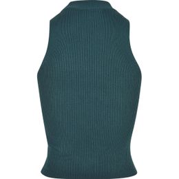 Urban Classics Damen Muskelshirt "Urban Classics Damen Ladies Short Rib Knit Turtleneck Top"jasper, Gr. M, unifarben, 35% Polyacryl, 35% Viskose, 30%