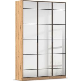 Dreht&uuml;renschrank Rauch, B:136cm H:210cm T:41cm, braun, Holzwerkstoff, Schr&auml;nke, "Kleiderschrank Schrank Garderobe Schlafzimmerschrank ACERO",