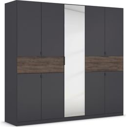 Dreht&uuml;renschrank Rauch, B:226cm H:210cm T:54cm, grau, Holzwerkstoff, Schr&auml;nke, "Kleiderschrank Schrank Garderobe W&auml;scheschrank TICAO", mit 2