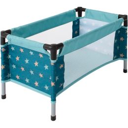 Bayer Chic 2000 CHIC2000 Kinder Puppenbett "Puppen-Reisebett", bunt, Stahl, Stoff, B:31cm H:32cm T:54cm, Puppenm&ouml;bel, mit Stoff-Tragetasche