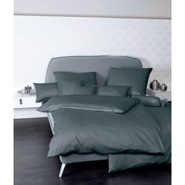 Bettw&auml;sche Janine, grau, Mako-Satin, Obermaterial: 100% Baumwolle, Bettw&auml;sche, "Colors 31001", feinf&auml;dige uni Bettw&auml;sche f&uuml;r alle Jahreszeiten,