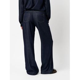 Toni Damen Weite Jeans "Liv Tailored", blau, Gr. 42, unifarben, Denim/Jeans, Obermaterial: 82% Viskose, 18% Polyester, Jeans, mit Ziern&auml;hten