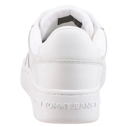 Tommy Jeans Damen Plateausneaker "TJW RETRO BASKET", Gr. 38, wei&szlig;, Leder, Lederimitat, unifarben, Schuhe, Freizeitschuh, Halbschuh, Schn&uuml;rer mit