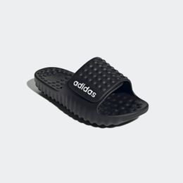 Herren Badesandale "ADISSAGE 360REC SLIDES", adidas Sportswear, Gr. 47, schwarz-wei&szlig;, Synthetik, Schuhe, Badelatschen