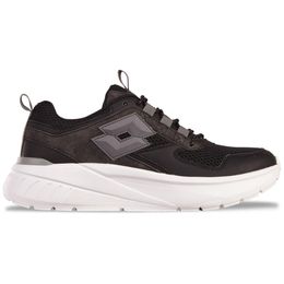 Lotto Damen Sneaker, Gr. 44, schwarz, Kunstfaser, Synthetik, mehrfarbig, Schuhe, - besonders leicht & bequem
