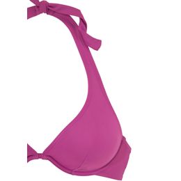 Chiemsee Damen B&uuml;gel-Bikini, pink, Gr. 40, unifarben, Polyamid, Bikini-Sets, mit silbernem Zierring
