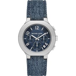 Michael Kors Damen Chronograph "GRAMERCY", blau, Armbanduhren, Quarzuhr, Armbanduhr, Damenuhr, analog, Tag, 12/24-Std.-Anzeige