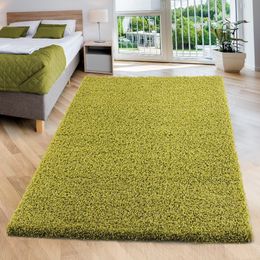 Hochflor-Teppich Sanat, B:60cm H:30mm L:110cm, gr&uuml;n, Kunstfaser, Teppiche, "LOCA , auch als L&auml;ufer und in Rund", Wohnzimmer, Langflor, Shaggy,