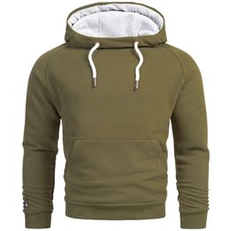 Herren Kapuzenpullover "ASPaolo", gr&uuml;n, Gr. L, Alessandro Salvarini, Obermaterial: 65% Baumwolle, 35% Polyester, Pullover, mit Kapuze