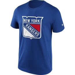 Fanatics Damen T-Shirt "Fanatics T-Shirt New York Rangers Primary Logo Graphic", blau, Gr. S, 100% Baumwolle, Shirts