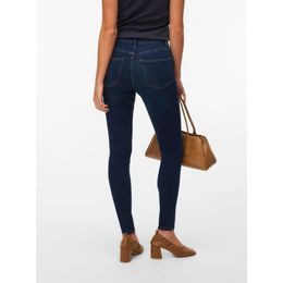 V&eacute;ro Moda VERO MODA Damen Skinny-fit-Jeans "VMPOLLY MR SKINNY JEANS RA3051 NOOS", blau, Gr. XS, unifarben, Denim/Jeans, Obermaterial: 98% Baumwolle, 2%