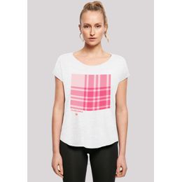 F4NT4STIC Damen T-Shirt "Karo Pink", wei&szlig;, Gr. S, Obermaterial: 100% Baumwolle, Shirts, Print