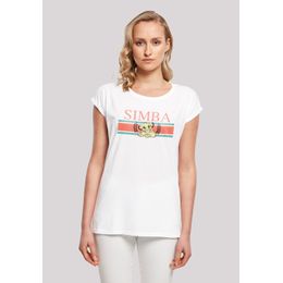 F4NT4STIC Damen T-Shirt "Disney K&ouml;nig der L&ouml;wen Simba Stripes", wei&szlig;, Gr. L, Obermaterial: 100% Baumwolle, Shirts, Print
