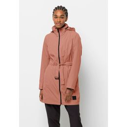 Jack Wolfskin Damen Regenmantel "NORDEN PORT COAT W", braun, Gr. XS, OBERSTOFF: 100% POLYAMID Futter: 100% POLYESTER, M&auml;ntel