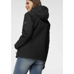 Polarino Damen Softshelljacke, schwarz, Gr. 58, unifarben, Softshell, Obermaterial: 94% Polyester, 6% Elasthan. Futter: 100% Polyester. Innenseite: