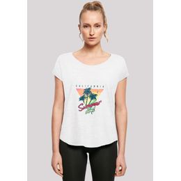 F4NT4STIC Damen T-Shirt "California Palmen Retro", wei&szlig;, Gr. S, Obermaterial: 100% Baumwolle, Shirts, Premium Qualit&auml;t