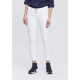 Arizona Damen 7/8-Jeans "mit Keileins&auml;tzen", wei&szlig;, Basic, Gr. 42, Denim/Jeans, Obermaterial: 98% Baumwolle, 2% Elasthan, Jeans, extra-enger Schnitt,