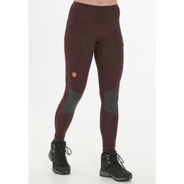 WHISTLER Damen Funktionstights "Millie", braun, Gr. 40, mehrfarbig, 85% Polyamid, 15% Elasthan, Hosen, mit verst&auml;rkten Eins&auml;tzen