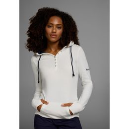 Kangaroos Damen Kapuzenshirt, wei&szlig;, Gr. 38, unifarben, Jersey, Obermaterial: 100% Baumwolle. Kapuzenfutter: 100% Baumwolle, Shirts, Langarm mit