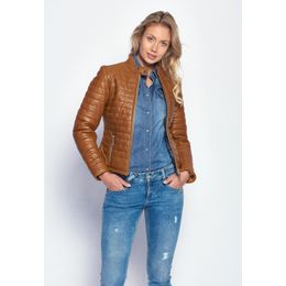 Maze Damen Lederjacke "Sota", braun, Gr. XXL, Obermaterial: 100% Lammleder; Futter: 100% Polyester, Jacken