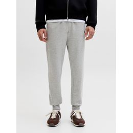 Jack & Jones Sweathose JACK & JONES "JPSTGORDON ARCHIVE SWEAT PANTS NOOS", Herren, Gr. XS, N-Gr, light grau melange, angeraute Sweatware, Obermaterial: 80% Baumwolle, 20% Polyester, meliert, regular fit kn&ouml;chellang, Hosen Sweathose, mit Kordelzug