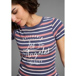 Kangaroos Damen T-Shirt, bunt, Gr. 52, bedruckt, geringelt, gestreift, Rippware, Obermaterial: 80% Baumwolle, 20% Polyester, Shirts, kurz&auml;rmelig,