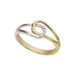 Firetti Damen Diamantring "Schmuck Geschenk Gold 333 Damenring Goldring Diamant", 19, 0,02 P2 = erkennbare Einschl&uuml;sse, Diamanten Gelbgold 333