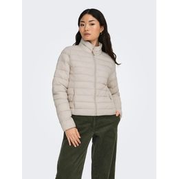 Only Damen Steppjacke "ONLTAHIA LW QUILTED JACKET OTW NOOS"pumice stone, Gr. XS, unifarben, Steppware, Obermaterial: 100% Nylon, Jacken, Kunstfaser