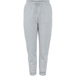 Pieces Damen Jogginghose "PCCHILLI HW SWEAT PANTS NOOS BC", grau, Gr. M, meliert, Web, Obermaterial: 60% Baumwolle, 40% Polyester, Hosen