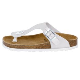 Lico M&auml;dchen Zehentrenner "Zehenstegpantolette Bioline Trend Kids", Gr. 34, silber, Synthetik, Schuhe