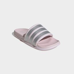 Damen Badesandale "ADILETTE COMFORT 2.0 BADESCHLAPPEN", adidas Sportswear, Gr. 43almost pink, silber metallic, almost pink, Synthetik, Schuhe,