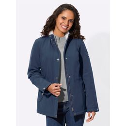 Casual Looks Damen Softshelljacke, blau, Gr. 38, unifarben, 94% Polyester, 6% Elasthan, Teddyfleece:100% Polyester, Wattierung:100% Polyester,
