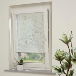 Plissee Garesa, B:40cm H:130cm, wei&szlig;, Obermaterial: 100% Polyester, Plissees, "Ausbrenner Streifen", einfache Montage, halbtransparent