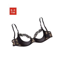 Damen B&uuml;stenhebe, PETITE FLEUR GOLD BY LASCANA, Gr. 100, schwarz, Spitze, Obermaterial: 90% Polyamid, 10% Elasthan, BHs, mit B&uuml;gel und leicht