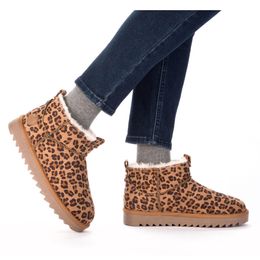 Rieker Damen Winterboots, Gr. 36, braun, Textil, Veloursleder, Schuhe, Plateauboots, Schlupfboots, Winterstiefelette mit Warmfutter