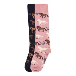 Ewers Socks 'Pferde' girl Blue, Pink size 31-34