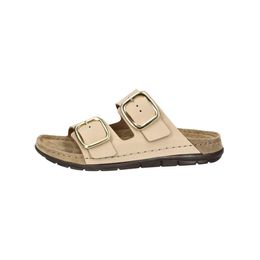 Rohde Damen Hausschuh "Rohde Pantoletten Nubukleder", Gr. 42beige, Nubukleder, Schuhe