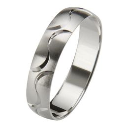 Firetti Damen Trauring "Schmuck Geschenk Gold 375 Hochzeit Ehering Trauring "LIEBE"", 22, ohne Brillant, Wei&szlig;gold 375, 5mm, wei&szlig;, Wei&szlig;gold 375,