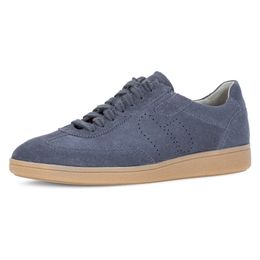 Pius Gabor Herren Sneaker, Gr. 9,5, blau, Veloursleder, unifarben, Schuhe, Freizeitschuh, Schn&uuml;rschuh, Halbschuh mit Perforation, G-Weite