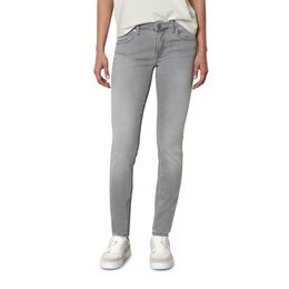 Marc O'Polo Damen Slim-fit-Jeans "aus Organic Cotton-Mix", grau, Gr. 26, MARC O'POLO DENIM, unifarben, Obermaterial: 92% Baumwolle, 6% Elastomultiester, 2%