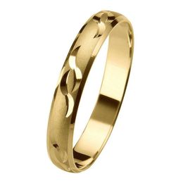 Firetti Damen Trauring "Schmuck Geschenk Gold 375 Hochzeit Ehering Trauring "LIEBE"", 17, ohne Brillant, Gelbgold 585, 3,5mm, gold, Gelbgold 585,